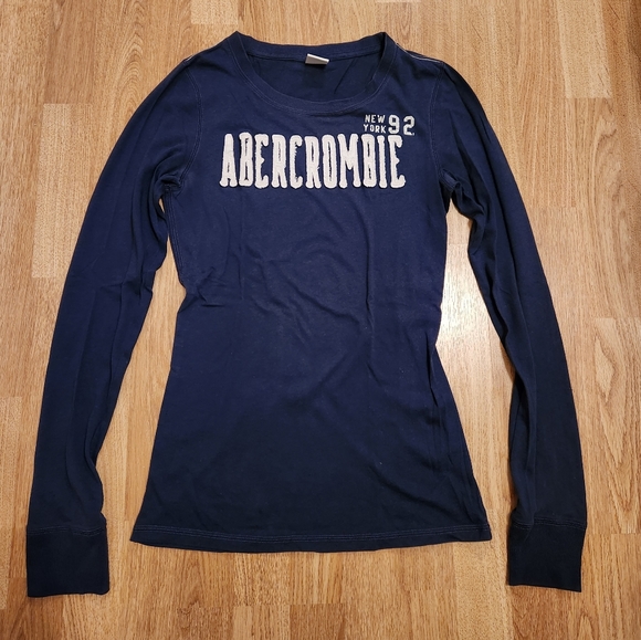 Abercrombie & Fitch | Tops | Vintage Abercrombie Fitch Cotton Rugby Crew Neck Long Sleeve Tee ...